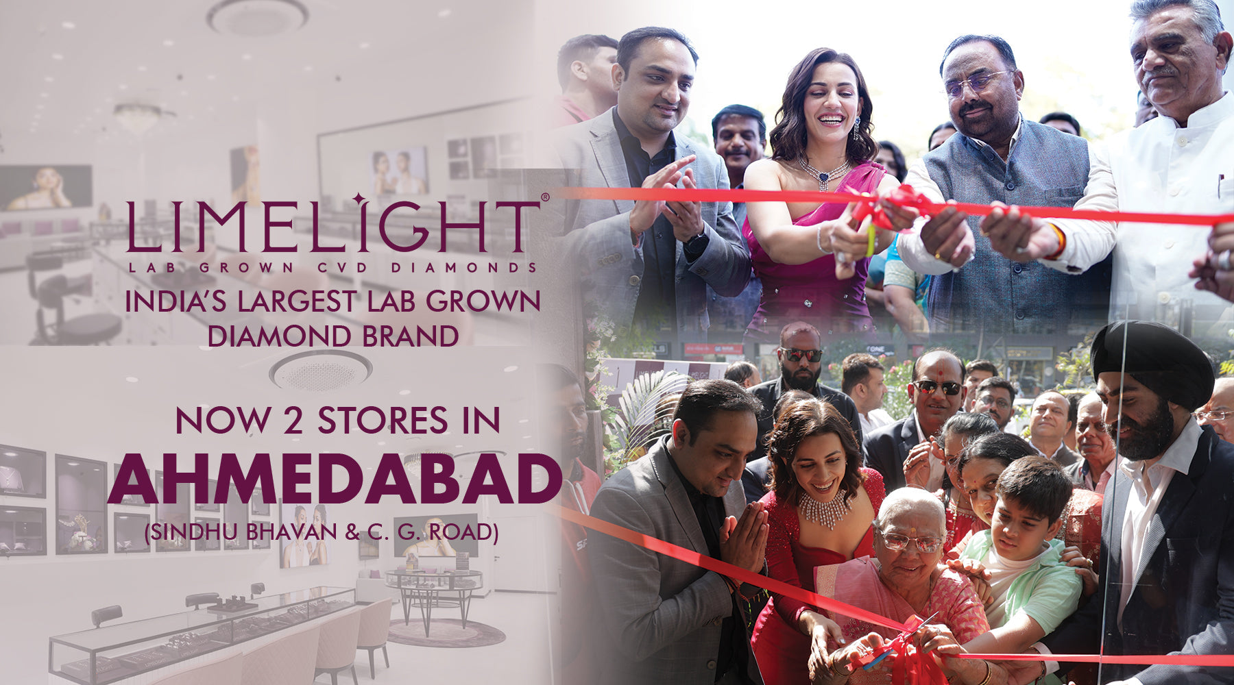 Limelight Diamonds Launches 2 New Stores in Ahmedabad on The Same Day,