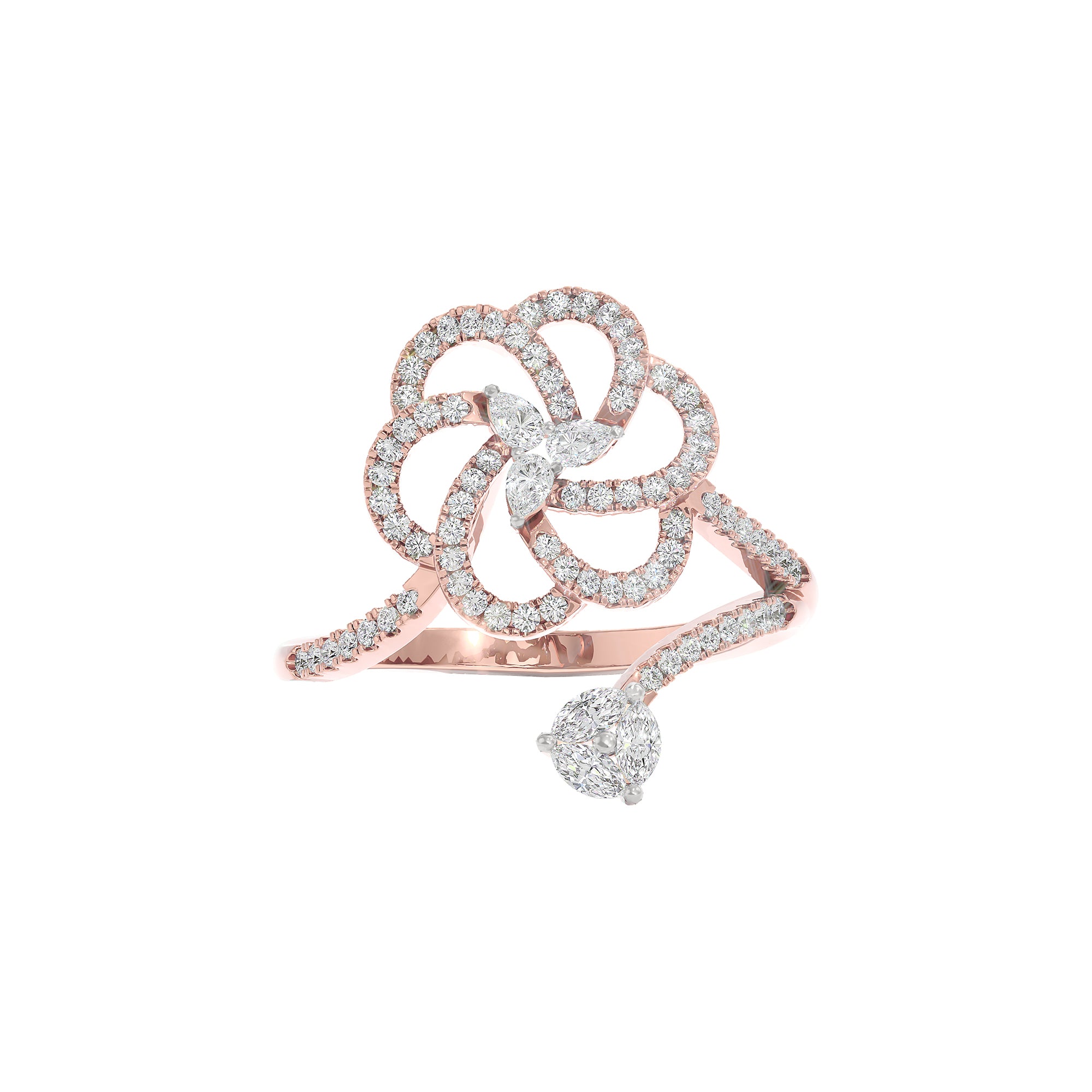 Spiral Twist Diamond Ring – Limelight Diamonds