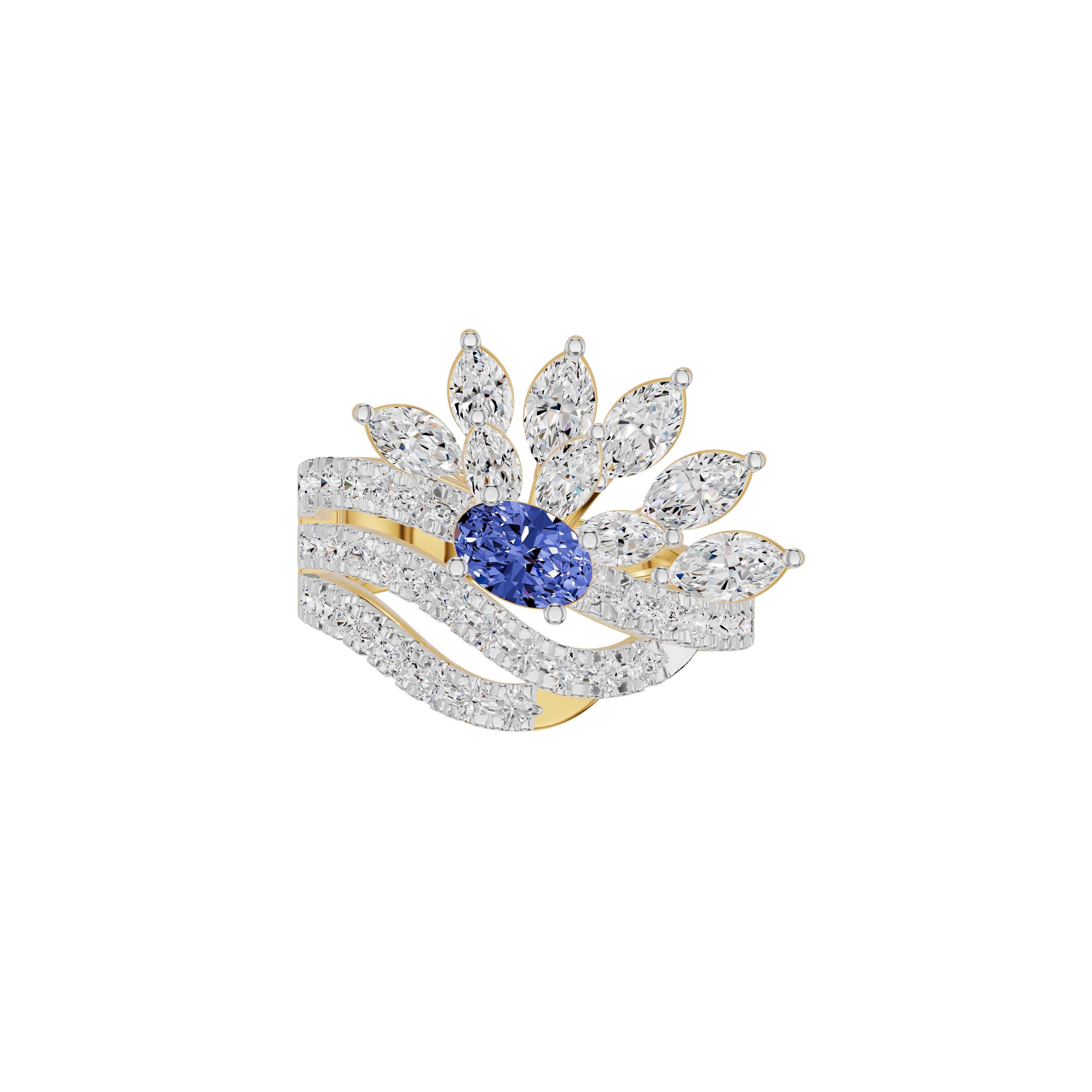 The Royal Blues Diamond Cocktail Ring – Limelight Diamonds