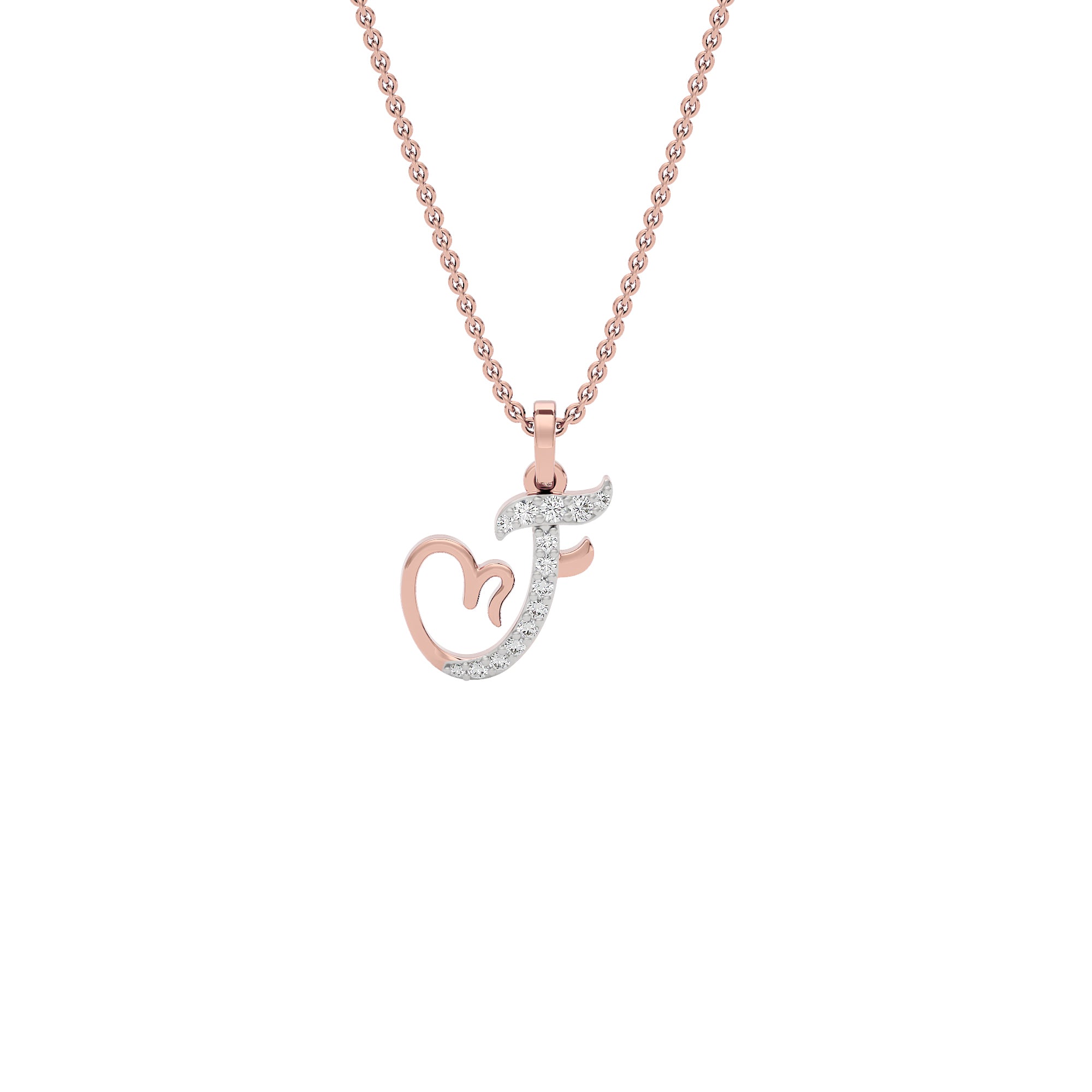 Fearless ‘F’ Diamond Pendant – Limelight Diamonds