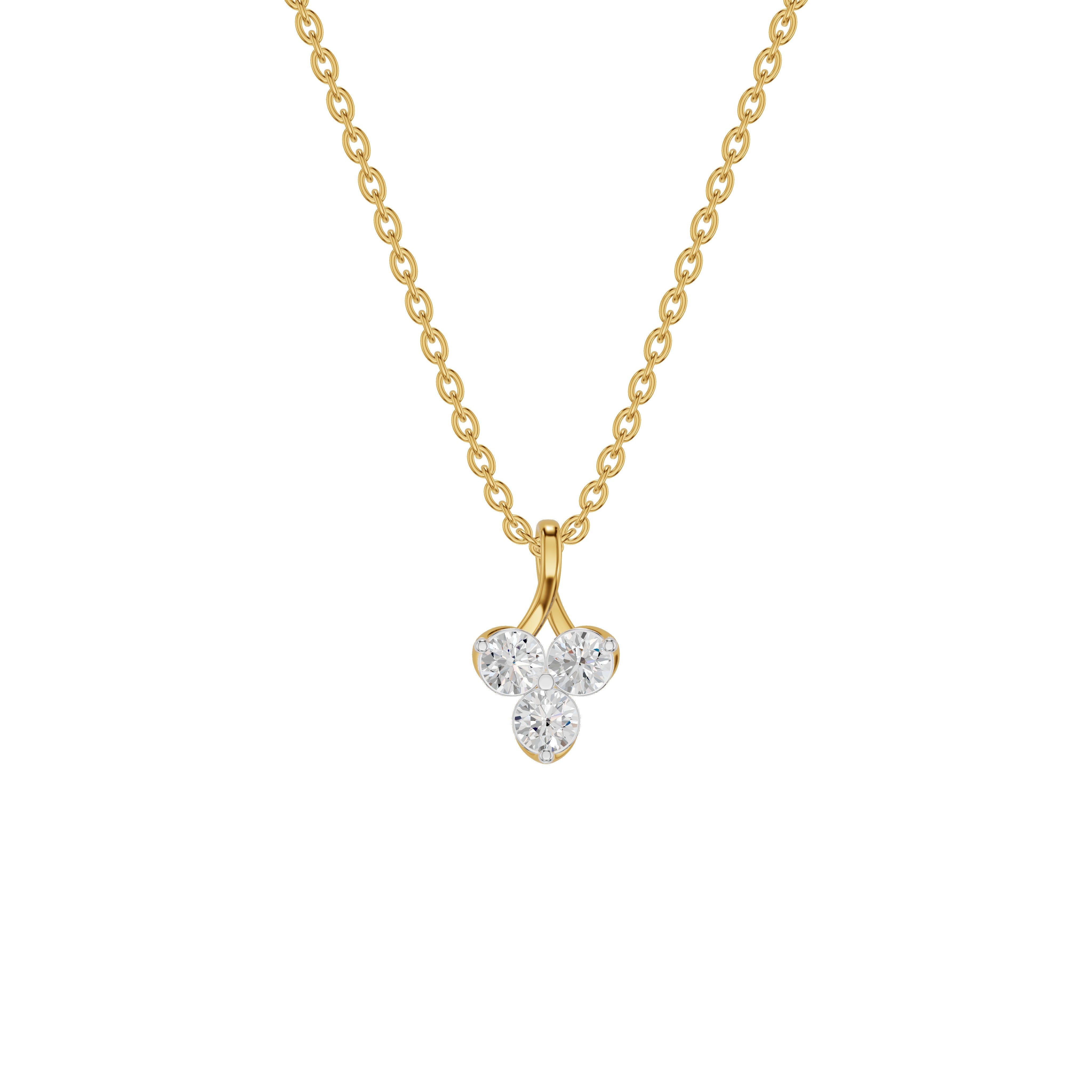 Mini Blossom Round Diamond Pendant – Limelight Diamonds