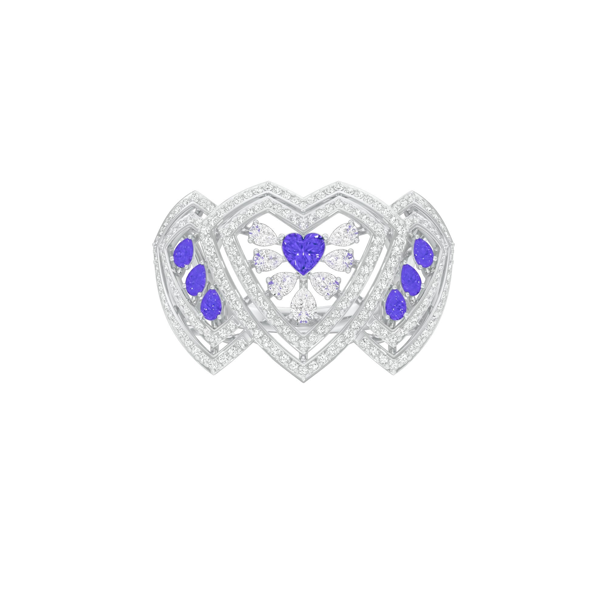Sovereign Heart Diamond Cocktail Ring – Limelight Diamonds